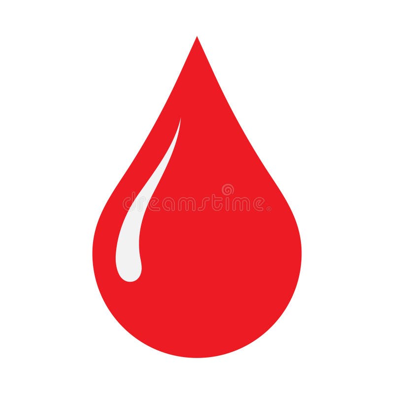 Blood Drop Icon, Red Blood Drop. Stock Vector - Illustration of ...