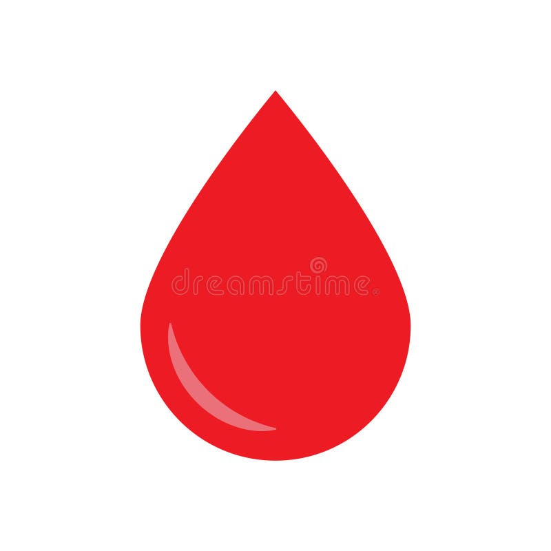 Blood Drop Icon, Red Blood Drop. Stock Vector - Illustration of ...