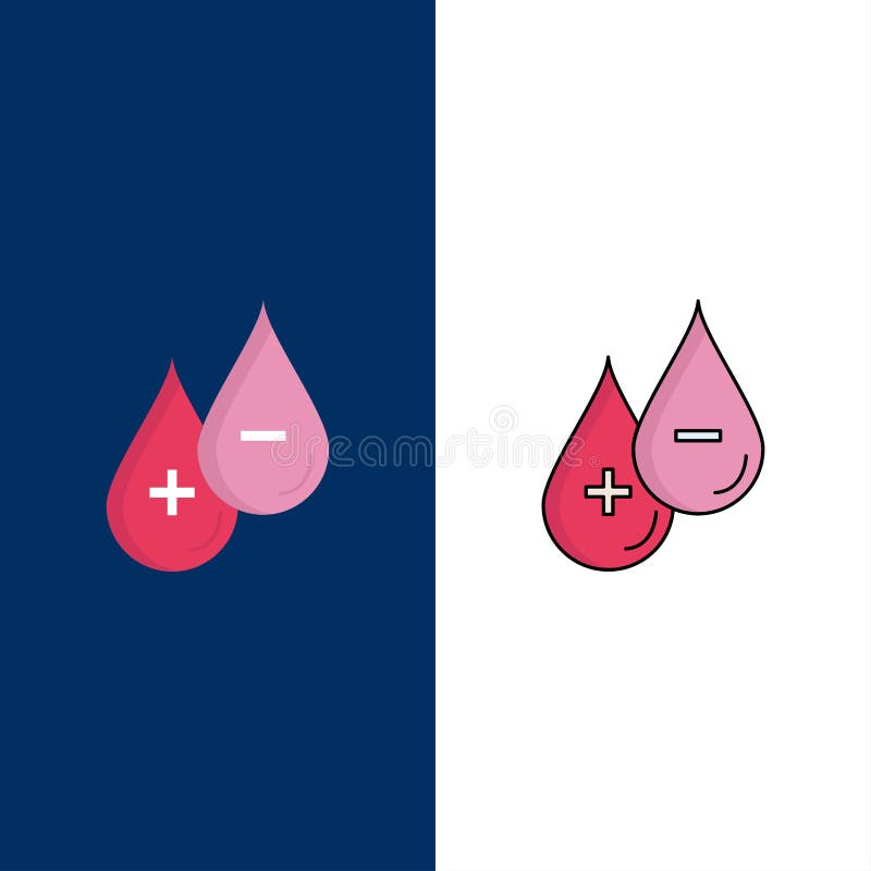Blood, Drop, Liquid, Plus, Minus Flat Color Icon Vector Stock Vector ...