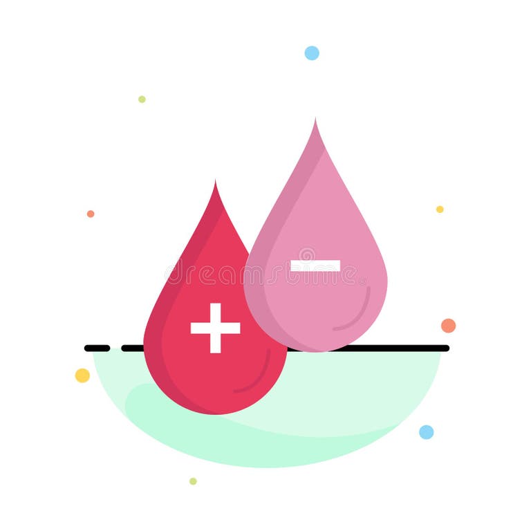 Blood, Drop, Liquid, Plus, Minus Flat Color Icon Vector Stock Vector ...
