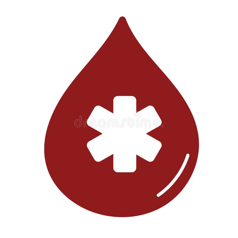 Blood Drop with Medical Symbol. Vector Illustration Decorative Design ...