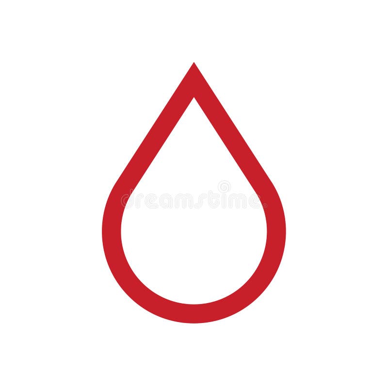Blood Drop Outline Icon, Modern Minimal Flat Design Style. Vector ...
