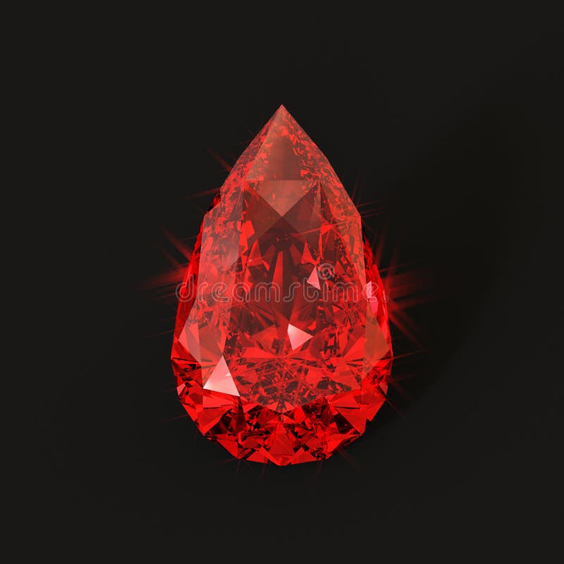 Blood drop shaped ruby stock illustration. Illustration of deluxe ...