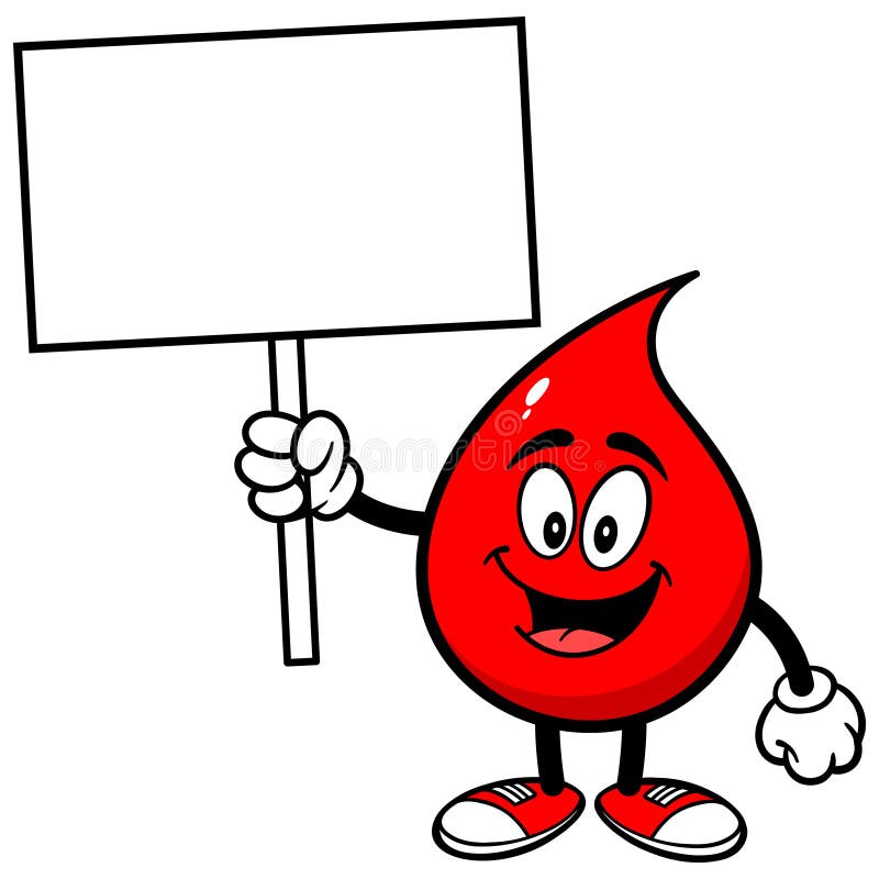 Blood Drop with Sign stock vector. Illustration of blank - 53667935