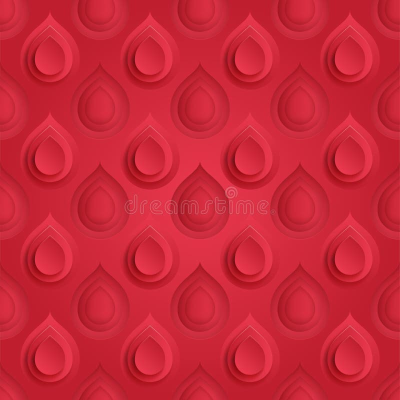 Blood Drop Symbol Seamless Pattern. Stock Vector - Illustration of ...