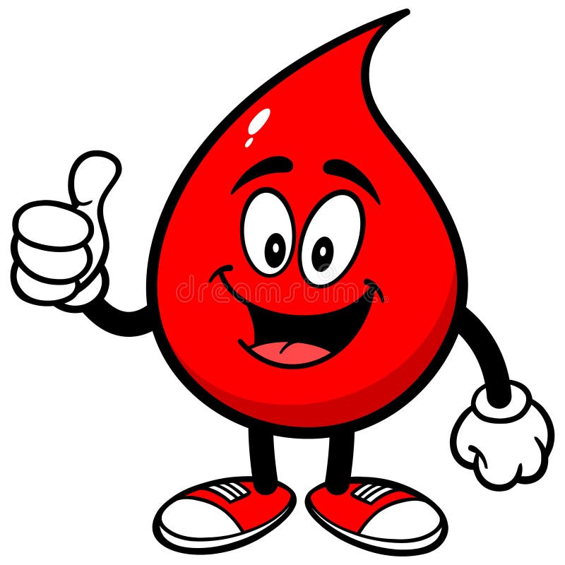Blood Drop with Thumbs Up stock vector. Illustration of copy - 53667568