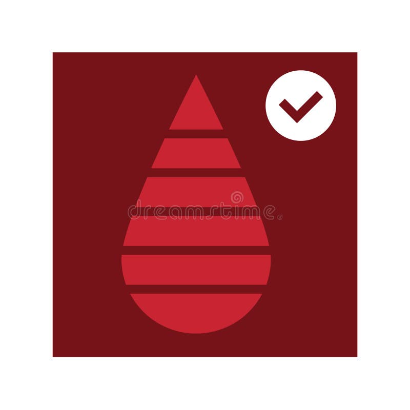 Blood Drop with Tick Mark. Vector Illustration Decorative Background ...