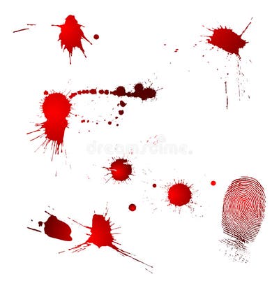 Blood Drops and Fingerprint Stock Vector - Illustration of ...