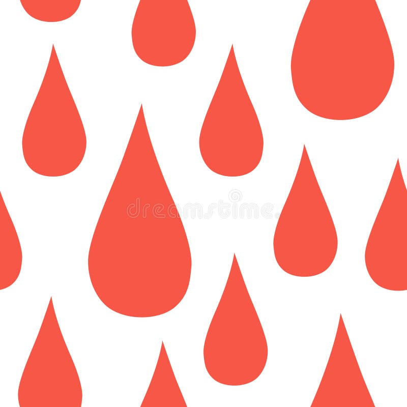 Blood Drops Seamless Pattern Stock Illustration - Illustration of ...
