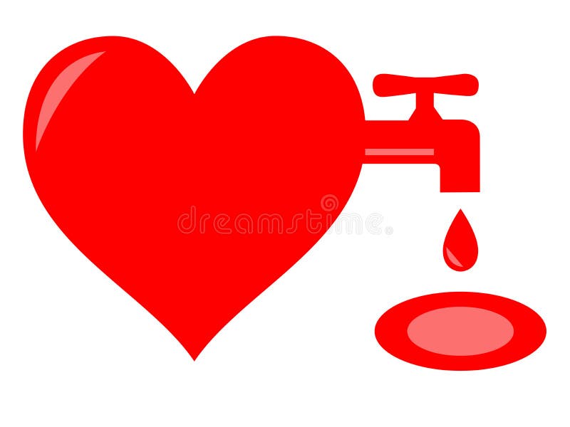 Heart Dripping Blood stock illustration. Illustration of drawing - 546818