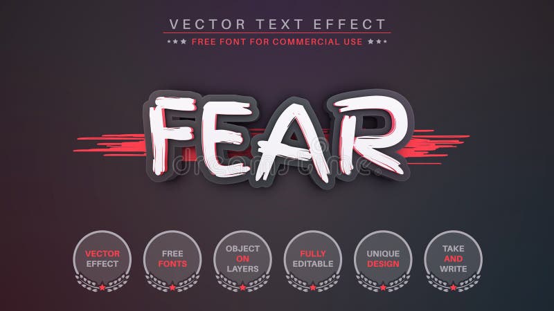 Blood Fear - Editable Text Effect, Font Style Stock Vector ... Blood Fear - Editable Text Effect, Font Style Stock Vector ...