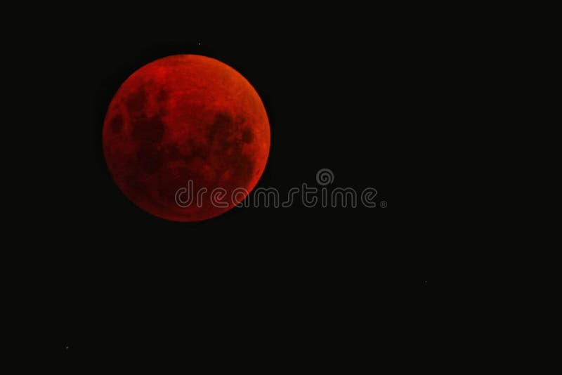 Red Blood Full Moon on Black Background Stock Vector - Illustration of ...