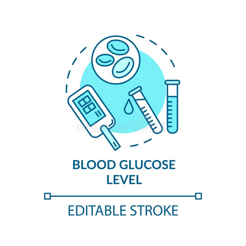 Blood Glucose Level Concept Icon Stock Vector - Illustration of ... Blood Glucose Level Concept Icon Stock Vector - Illustration of ...
