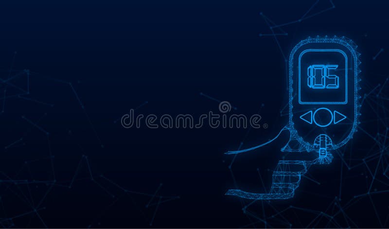 Blood Glucose Meter Level Plexus Test. Diabetes Glucometer. Abstract ...