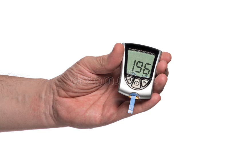 Blood Glucose Meter To Check the Blood Sugar Level Stock Image - Image ...