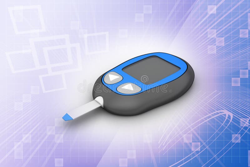 Blood glucose test strips stock illustration. Illustration of diabetes ...