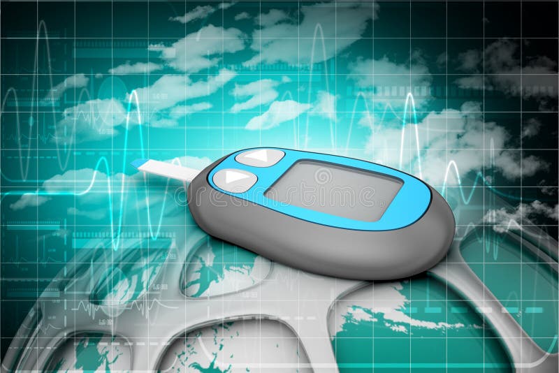 Blood glucose test strips stock illustration. Illustration of connector ...