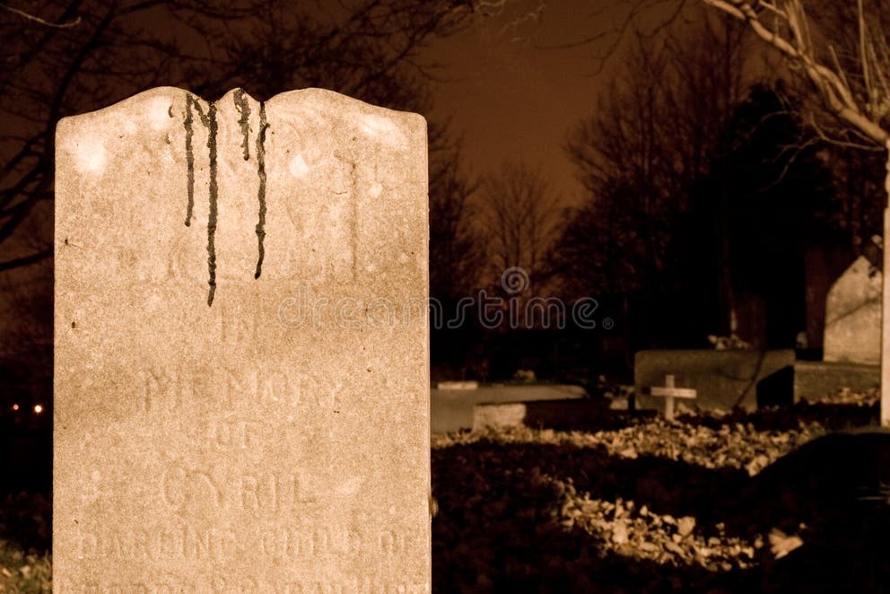 Blood on a gravestone stock photo. Image of tombstone - 1696938