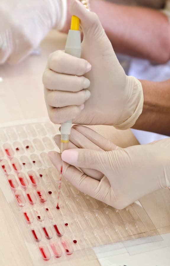 Blood type testing. stock image. Image of monitoring - 41105391