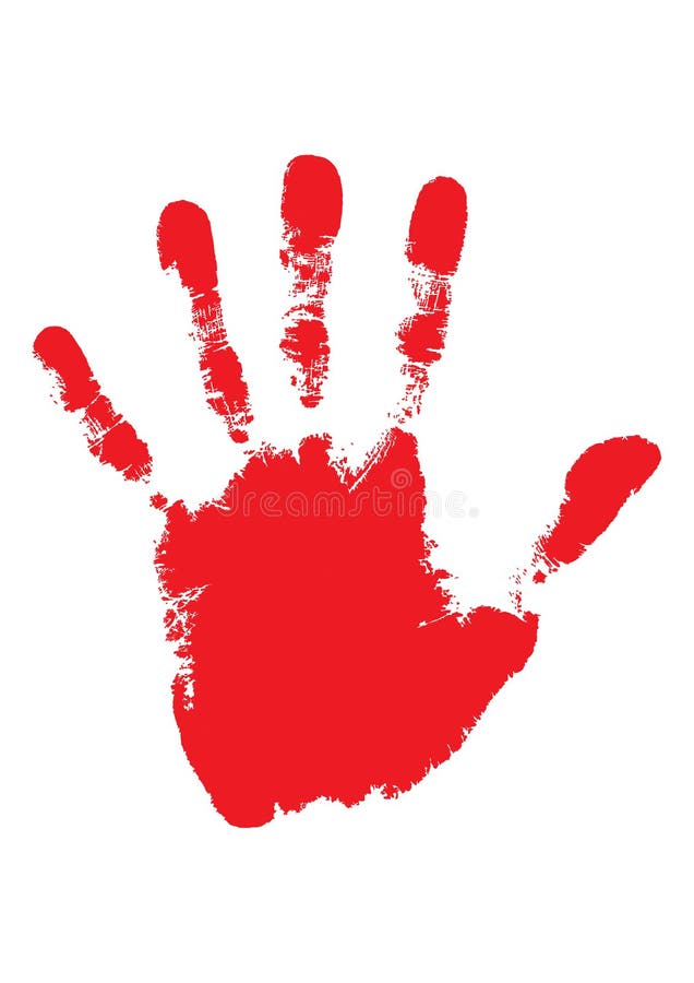 Blood hand stock vector. Illustration of human, drawing - 10985180