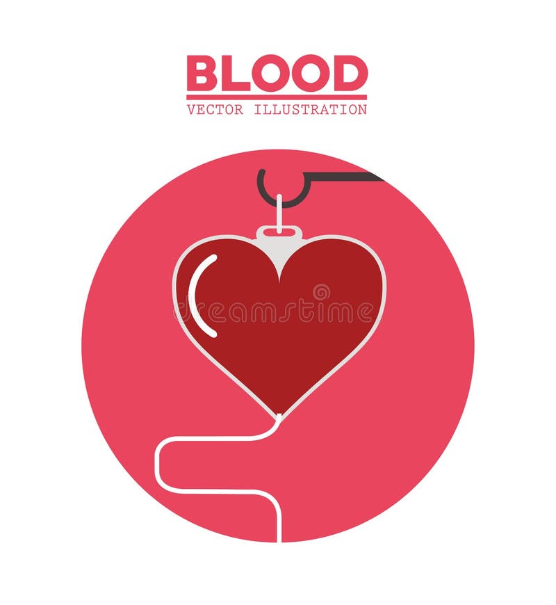 Blood heart hanging symbol stock illustration. Illustration of female ...