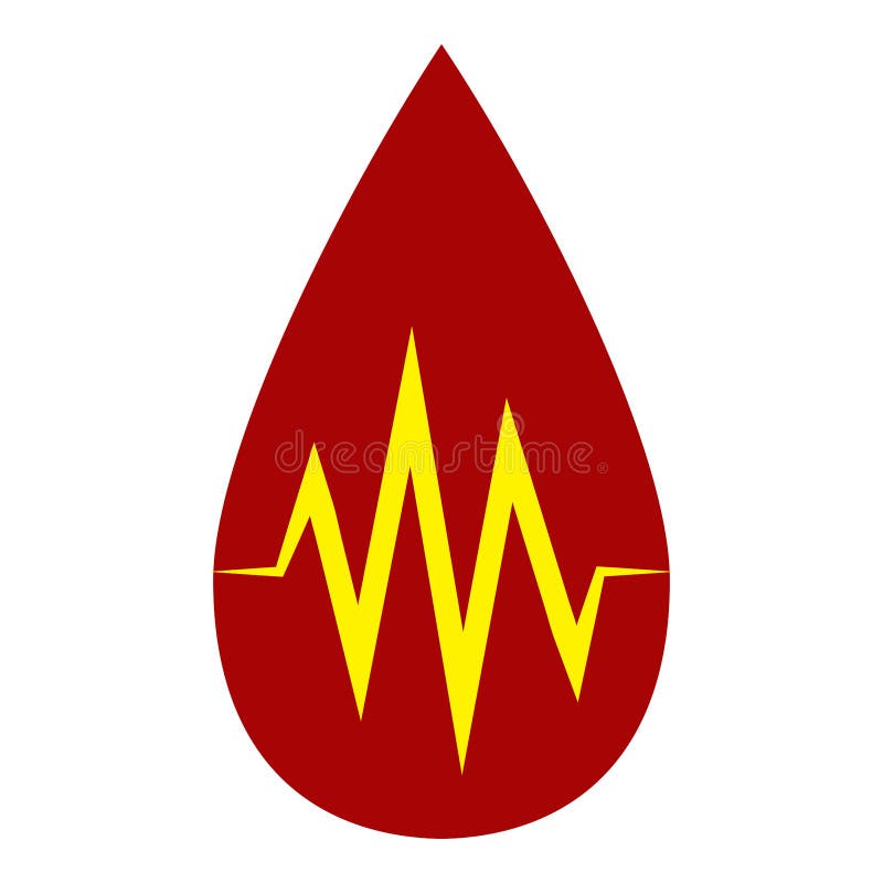 Blood icon stock vector. Illustration of vector, heart - 257965031