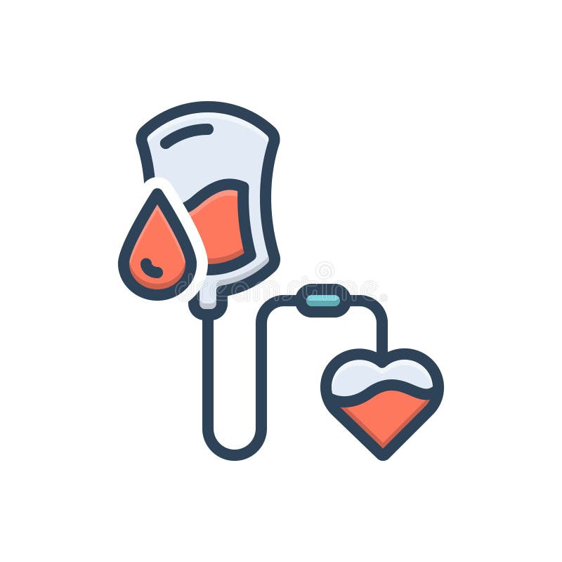 Color Illustration Icon for Blood, Blood Donor and Saline Stock ...