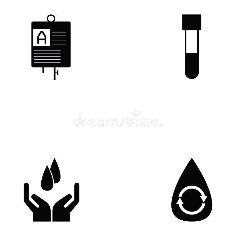 Blood icon set stock vector. Illustration of medical - 107346263