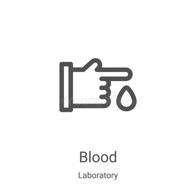 Blood Icon Vector from Laboratory Collection. Thin Line Blood Outline ...