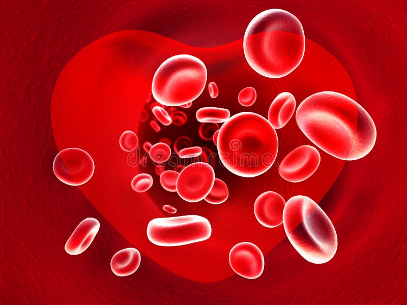 Heart Shaped Blood Cells stock illustration. Illustration of blood ...