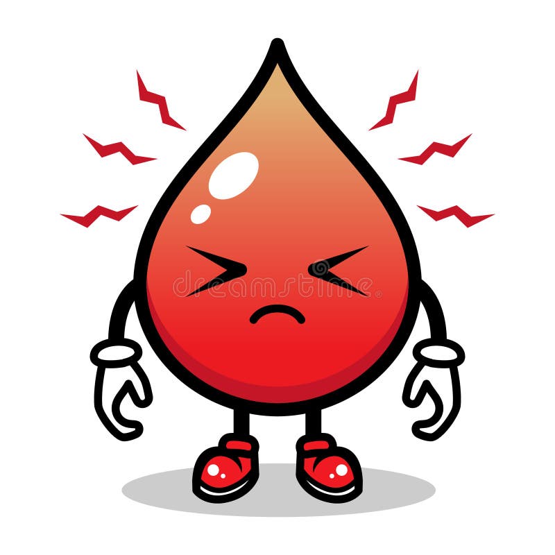 Cute Simple Minimalist Blood Mascot Design Illustration Stock Vector ...