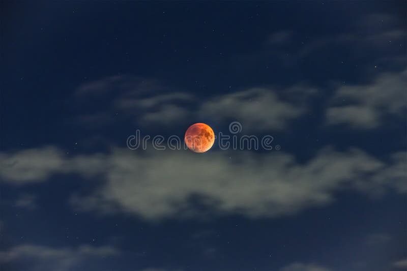 Blood Red Moon Night Sky Stars Clouds Stock Photos - Free & Royalty ...