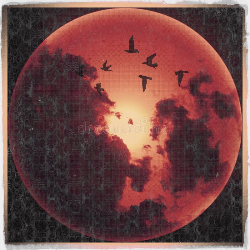 Blood Moon Rising stock image. Image of moon, fleeing - 121905843