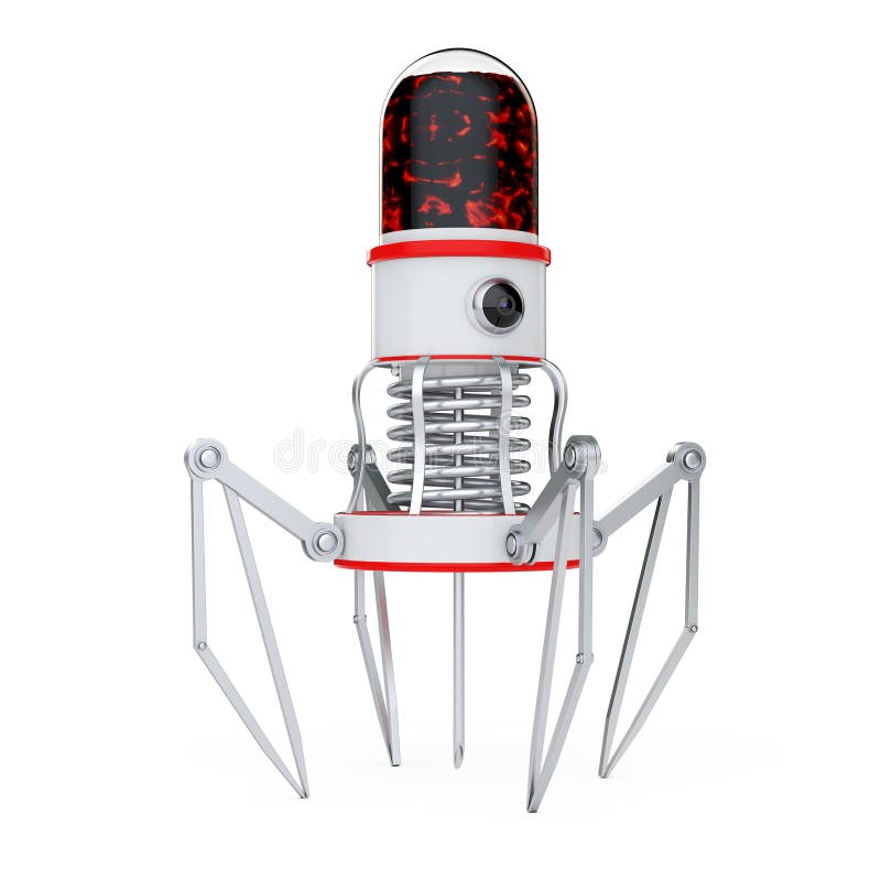 Blood Nano Robot with Camera, Claws and Needle. 3d Rendering Stock ...