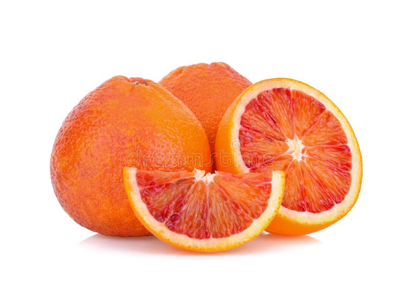 Blood Orange Isolated on White Background Stock Photo - Image of color ...
