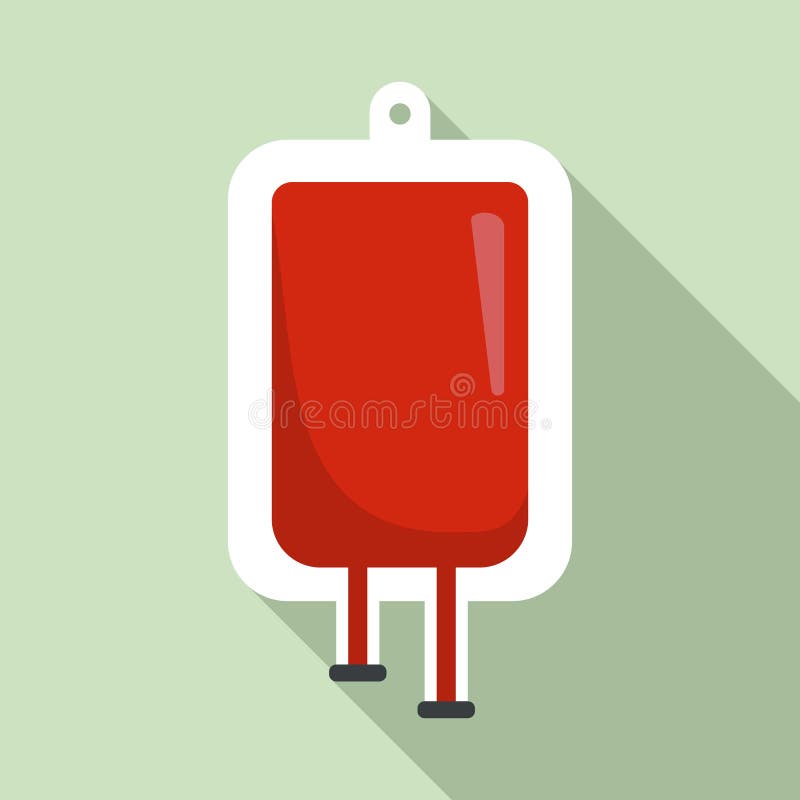 Blood Pack Icon, Flat Style Stock Vector - Illustration of hospital ...
