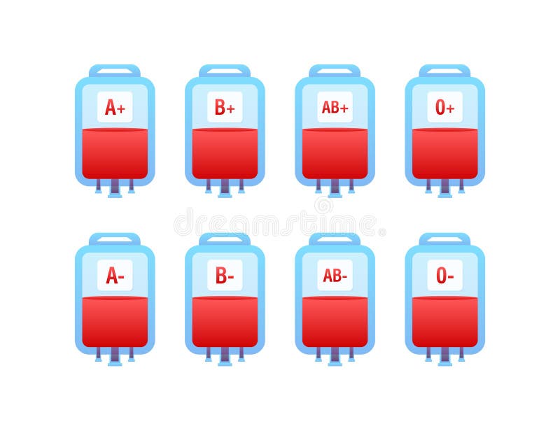 Blood Package in Flat Style on White Background. 3d Realistic Vector ...