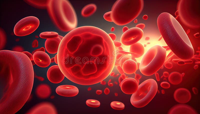 Blood Plasma Cells Under Microscope Stock Illustration - Illustration ...