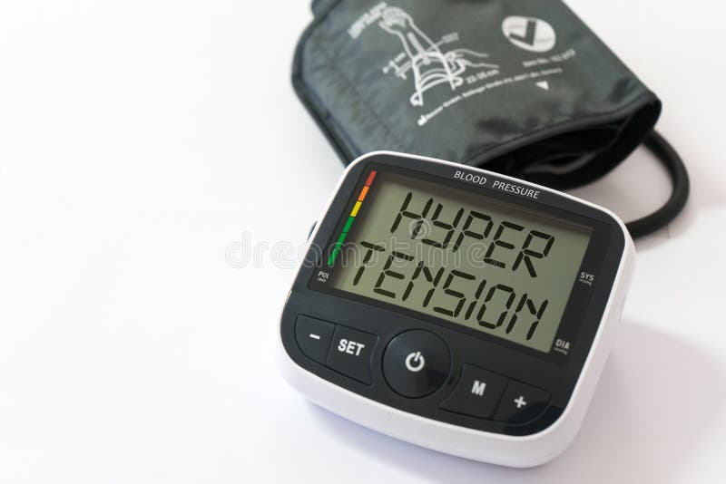 Blood Pressure Arm Band Machine. Hypertension Concept Stock Image ...