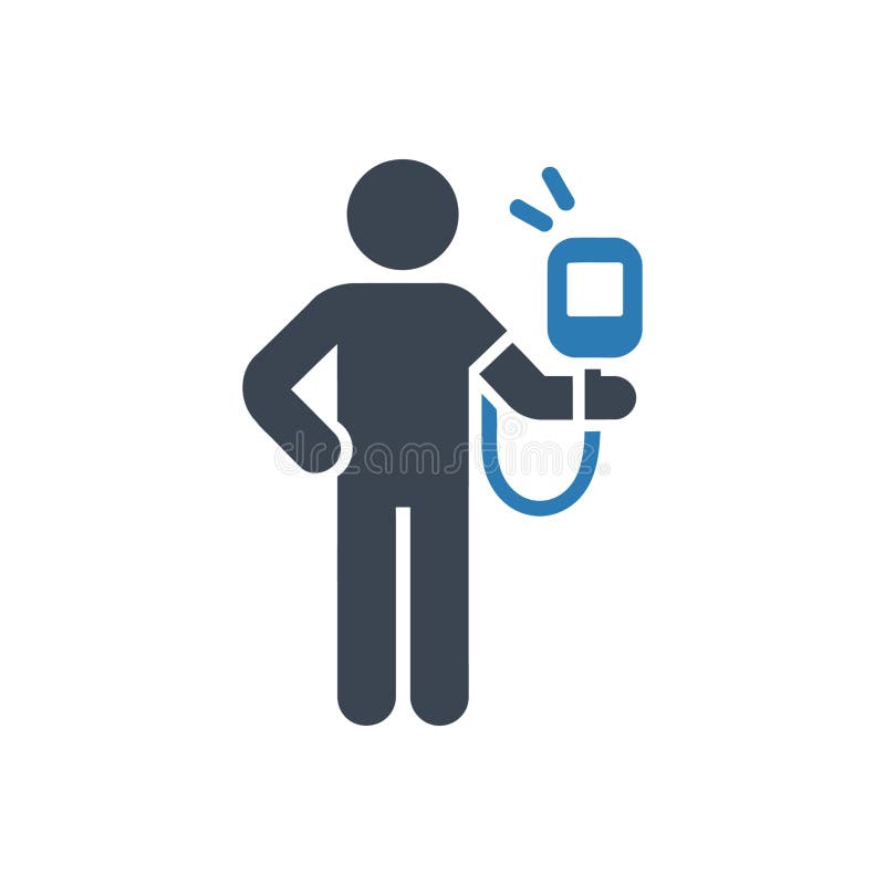 Blood Pressure Check Icon stock illustration. Illustration of device ...