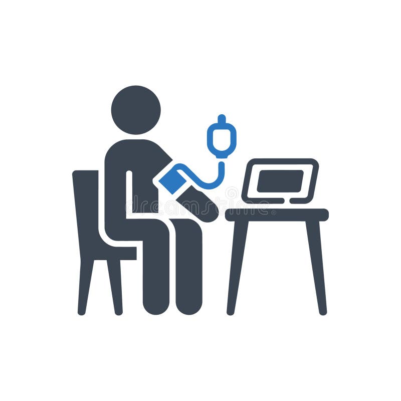 Blood Pressure Check Icon stock vector. Illustration of sign - 348843336