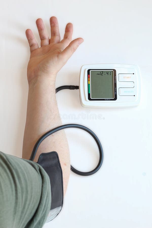 Blood Pressure, Checking for Hypertension Stock Image - Image of device ...