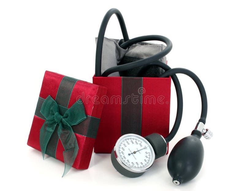 Blood Pressure Cuff in a Gift Box Stock Photo - Image of cuff, giving ...