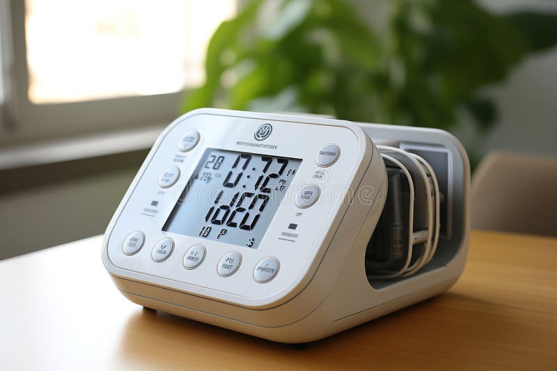 A Blood Pressure Device on a Table by the Window Stock Image - Image of ...