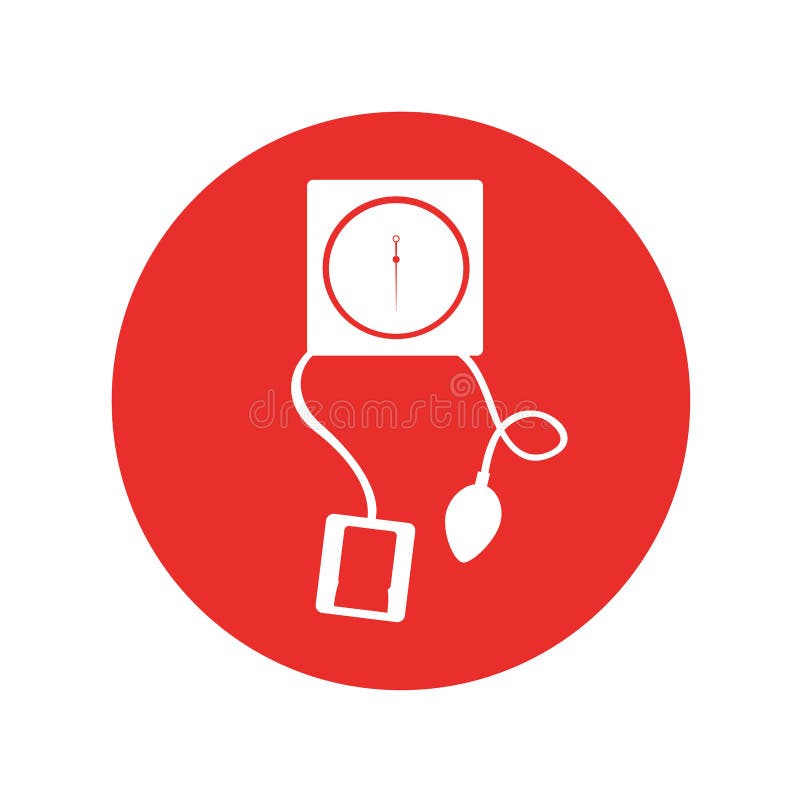 Blood Pressure Gauge Isolated Icon Stock Vector - Illustration of ...