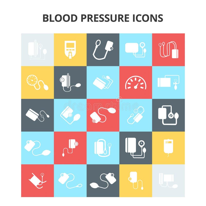 Blood Pressure Icons stock vector. Illustration of logo - 120631076