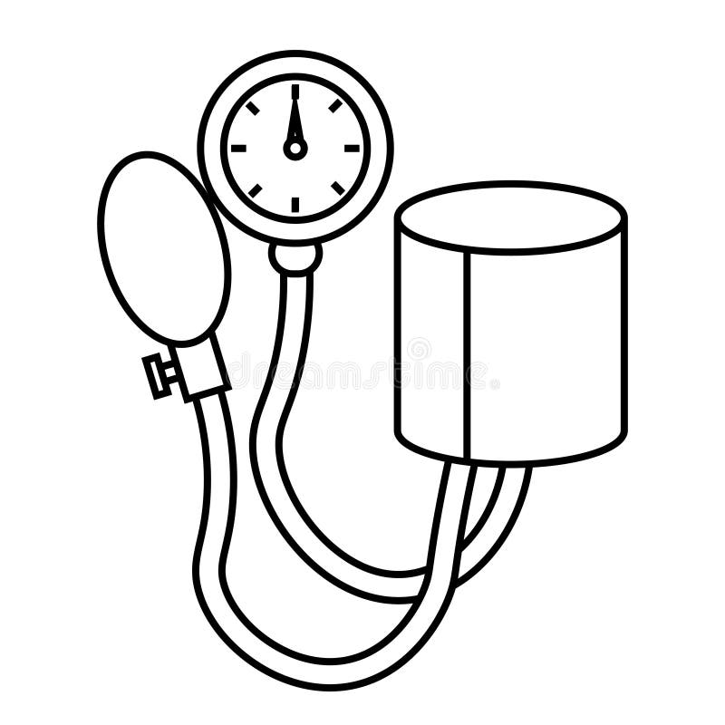 Blood Pressure Kit Icon for Check and Medical Stock Vector ...