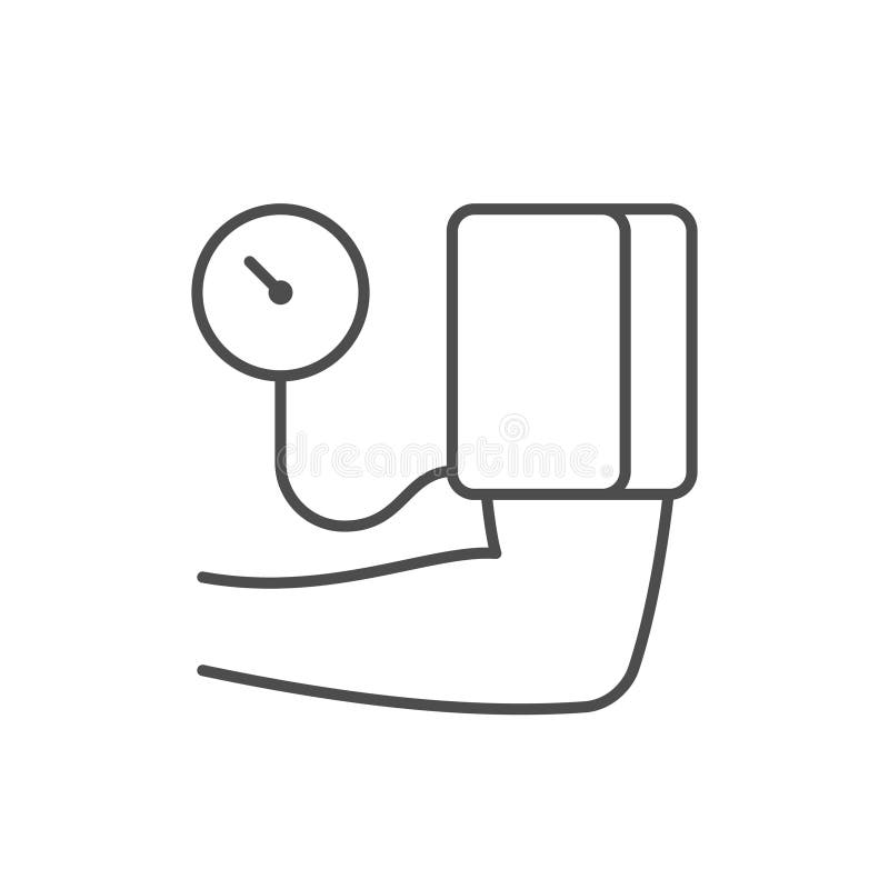 Blood Pressure Line Outline Icon Stock Vector - Illustration of tool ...