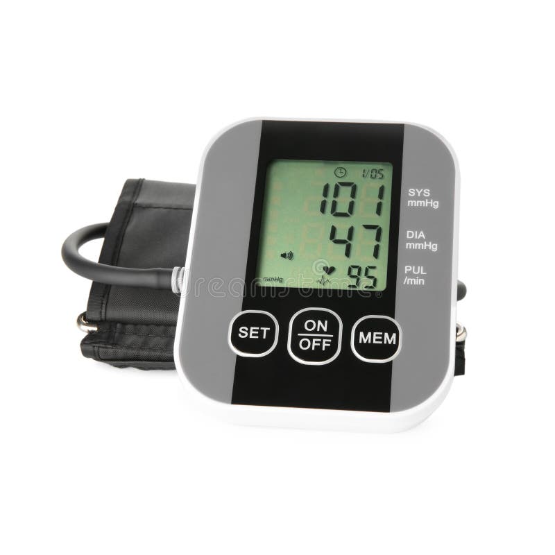 Blood Pressure Measuring Device Isolated on White Stock Image - Image ...