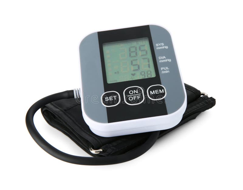 Blood Pressure Measuring Device Isolated on White Stock Photo - Image ...